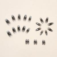 China Full Cover 24pcs Silver Moon and Stars Artificial Fingernails Set for Hot Style Nails for sale
