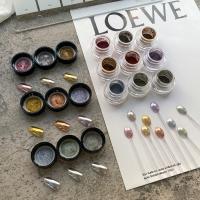 China Nail powder Super bright metal magic mirror powder for nail enhancement retro golden nail art decoration for sale