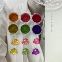 China Nail glitters magic mirror powder super bright ultra-fine Aurora chrome nail powder powder golden red green nail decoration for sale