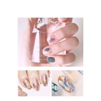 China 12 Grid Boxed Nail Art Gold and Silver Foil Paper 2D Style 4 Color Gold Wave Fragments for sale