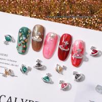 China Alloy Jewelry Planet Nail Art Charms with Luxury Diamond Stones and Crystal Rhinestones for sale