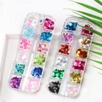 China 12 Grids Star Geometric Butterfly Nail Art Stickers Glitter Flakes Nail Art Sequins Paillette Confetti Holographic Laser Shining for sale