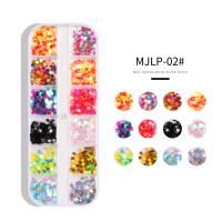 China 12 Grids Star Geometric Butterfly Nail Art Stickers Glitter Flakes Nail Art Sequins Paillette Confetti Holographic Laser Shining for sale