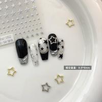 China New manicure hot sell metal nail charms in bulk gold silver moon star 3D nail art accessories for sale