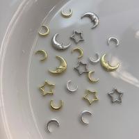 China New manicure hot sell metal nail charms in bulk gold silver moon star 3D nail art accessories for sale