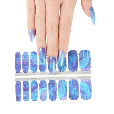 China New design Fashionable Glitter Nail Art Salon Nail Polish Stickers Nail Art Set 16-20 pieces for sale