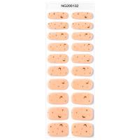 China New nail designs OEM 3D semi-cured nail wrap gel nail sticker cure by lamp gel for sale