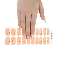 China New nail designs OEM 3D semi-cured nail wrap gel nail sticker cure by lamp gel for sale