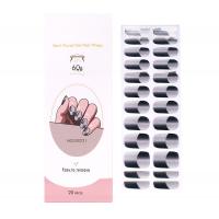 China Factory wholesale gel nail wraps OME/ODM semi-cured cat eye gel nail strips for sale