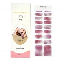 China UV Lamp Semi Cure Gel Nail Stickers Non-toxic Long Lasting Ladies Item Beauty sticker gel nail wraps for sale