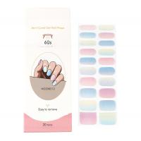 China UV Lamp Semi Cure Gel Nail Stickers Non-toxic Long Lasting Ladies Item Beauty sticker gel nail wraps for sale
