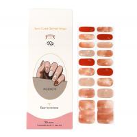 China UV Lamp Semi Cure Gel Nail Stickers Non-toxic Long Lasting Ladies Item Beauty sticker gel nail wraps for sale