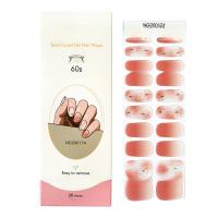 China UV Lamp Semi Cure Gel Nail Stickers Non-toxic Long Lasting Ladies Item Beauty sticker gel nail wraps for sale