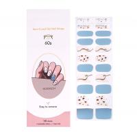 China Hot Sell Non-Toxic Semi cured Gel nail strips Wholesale gel nail stickers for sale