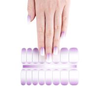 China Factory Price Fashionable 3d Nail Sticker Manicure Decoration Semi Cured Gel Nail Wraps Polish Ombre Color Nail Strips for sale