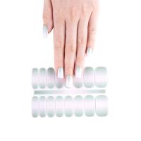 China Factory Price Fashionable 3d Nail Sticker Manicure Decoration Semi Cured Gel Nail Wraps Polish Ombre Color Nail Strips for sale