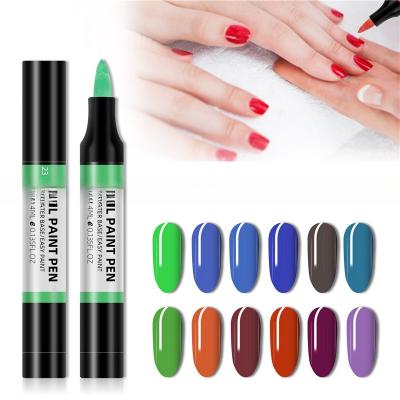 China new 24 color 3D Drawing Nail Painting Pen Manicure Diy Waterproof Nail Art Polish Paint Graffiti Pen for sale