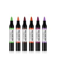 China new 24 color 3D Drawing Nail Painting Pen Manicure Diy Waterproof Nail Art Polish Paint Graffiti Pen for sale