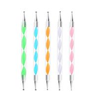 China 2022 Professional Nail Art Dotting Tool 5-piece set metal crystal dotting pen thick head small head nail dotting pen for sale