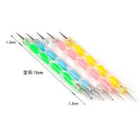 China 2022 Professional Nail Art Dotting Tool 5-piece set metal crystal dotting pen thick head small head nail dotting pen for sale