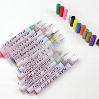China Best Graffiti Nail Pen 12color Acceptable OEM Gel Polish Nail Art Pen for Painting for sale