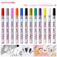 China Best Graffiti Nail Pen 12color Acceptable OEM Gel Polish Nail Art Pen for Painting for sale