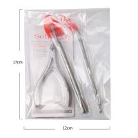 China Hot sales Nails Exfoliating Tool Stainless Steel Scissors with Brush Pen Push Barbed Dead Skin Multi Function Nail Clippers for sale