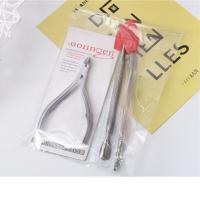China Hot sales Nails Exfoliating Tool Stainless Steel Scissors with Brush Pen Push Barbed Dead Skin Multi Function Nail Clippers for sale