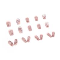 China 24pcs/Set New style OEM Wholesale Crystal Butterfly halo dyed Flash Style Nail Tip Flash Ins Style Artificial Fingernails for sale