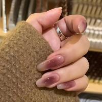 China 26pcs/Set New style OEM Wholesale rose halo dyed Style Nail Ins Style Artificial Fingernails for sale
