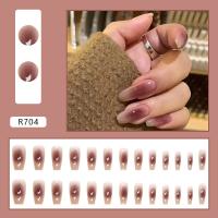 China 26pcs/Set New style OEM Wholesale rose halo dyed Style Nail Ins Style Artificial Fingernails for sale