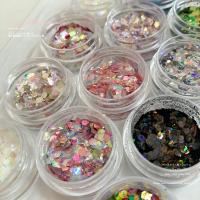 China Nail glitters bling super bright Nail polish magic color Sequin macarone candy color Aurora laser Japanese and Korean sequins for sale