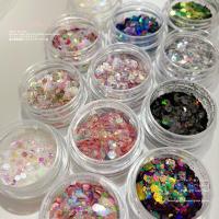 China Nail glitters bling super bright Nail polish magic color Sequin macarone candy color Aurora laser Japanese and Korean sequins for sale