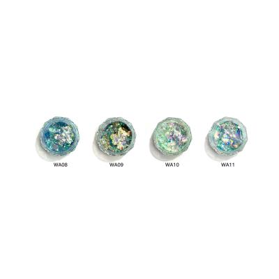 China Nail glitters opal cloud brocade powder polarized high flash ultra thin dream Aurora flash powder nail decoration for sale