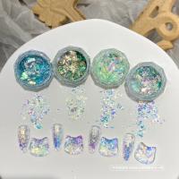 China Nail glitters opal cloud brocade powder polarized high flash ultra thin dream Aurora flash powder nail decoration for sale