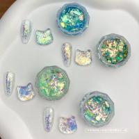 China Nail glitters opal cloud brocade powder polarized high flash ultra thin dream Aurora flash powder nail decoration for sale