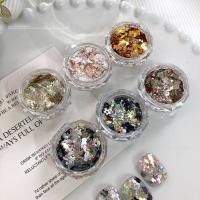 China Nail glitters bling super bright Nail polish magic color Sequin rabbit shape Aurora laser nail sequins for sale