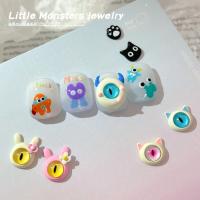 China New Ins hot 3d Nail art Charms Nail Jewelry evil eyes cute monsters cat decoration for Beauty spa for sale