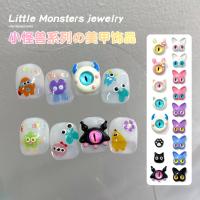 China New Ins hot 3d Nail art Charms Nail Jewelry evil eyes cute monsters cat decoration for Beauty spa for sale