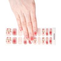 China New design of Gel nail wraps eye cat semi cured gel strips factory price gel nail stickers for sale