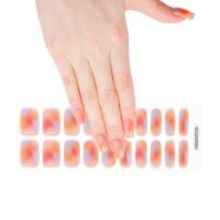 China New design of Gel nail wraps eye cat semi cured gel strips factory price gel nail stickers for sale