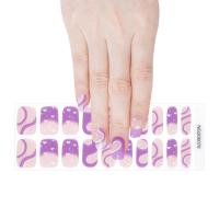 China New design of Gel nail wraps eye cat semi cured gel strips factory price gel nail stickers for sale