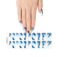 China Factory supply waterproof art nail wraps Semi-cured Gel Nail polish Sticker for sale
