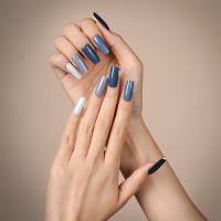China Factory supply waterproof art nail wraps Semi-cured Gel Nail polish Sticker for sale