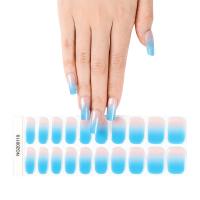 China Factory supply waterproof art nail wraps Semi-cured Gel Nail polish Sticker for sale