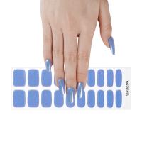 China Factory supply waterproof art nail wraps Semi-cured Gel Nail polish Sticker for sale