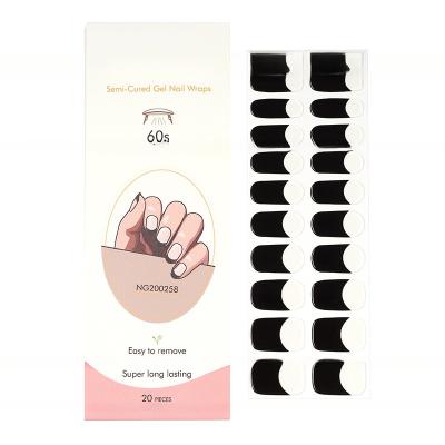 China New design gel nail wraps New design Gel nail stickers with UV lamp for sale