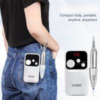 China L'UGX speed 25000-35000 rpm Rechargeable portable nail polisher white for sale