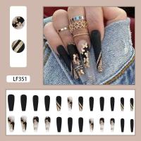 China OEM/ODM Acceptable Ultralong Ballet Golden Butterfly Black Flame Nail Enhancement Patch for sale