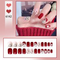 China Rubioaroma Wholesale Press On Nails Nude Nails With Glue French Almond Reusable Acrylic False Nails Artificial Fingernails for sale